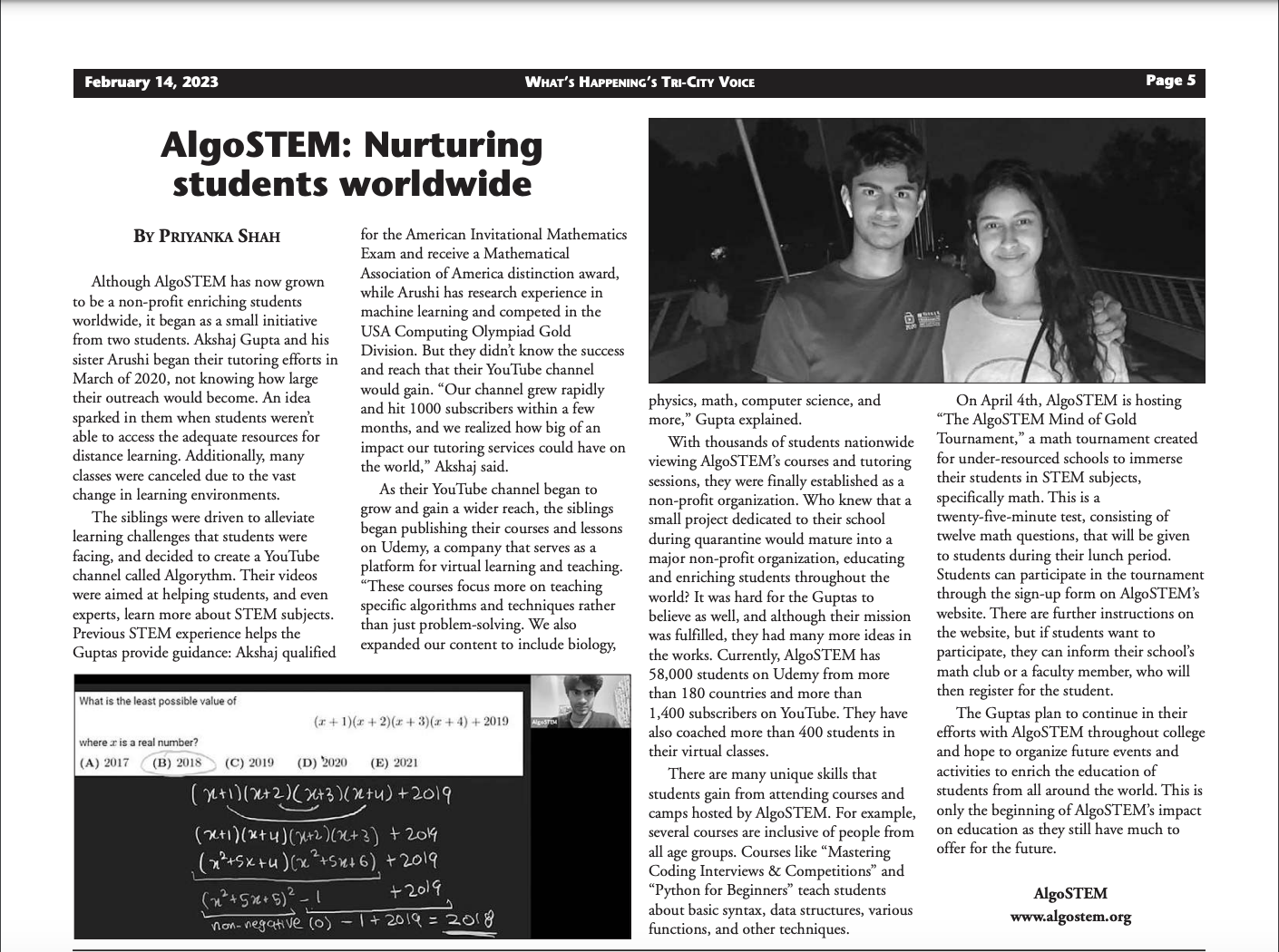 AlgoSTEM - Free coding and STEM tutorials